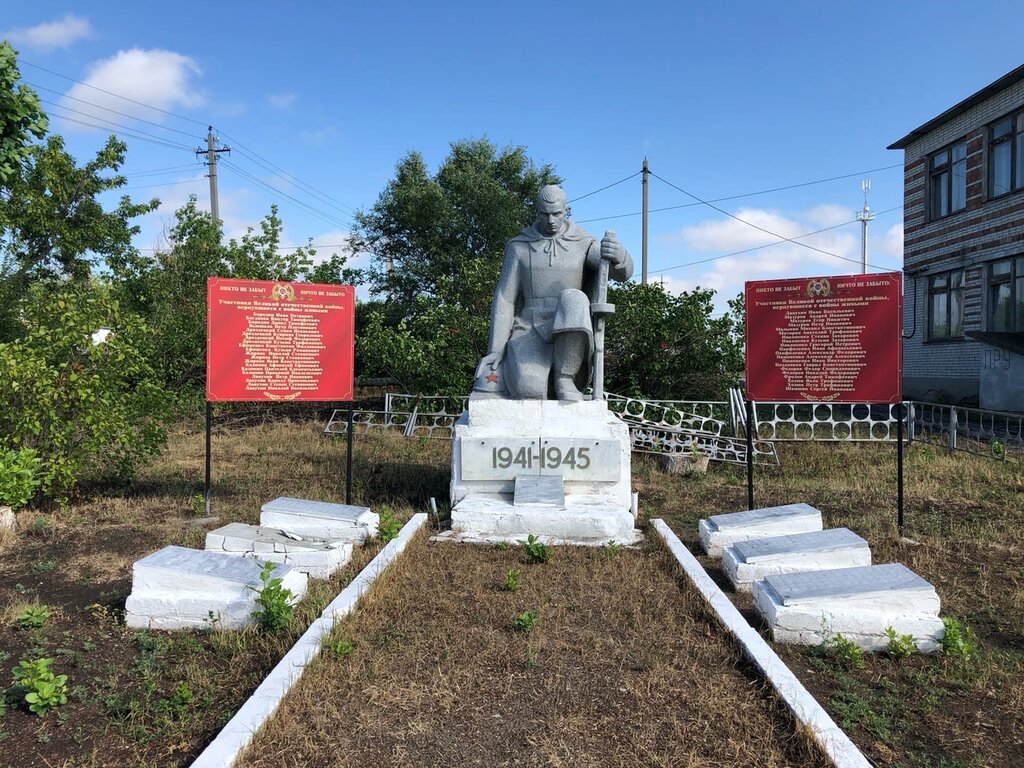 Anıt, heykel Обелиск воину-освободителю, Kurganskaya oblastı, foto