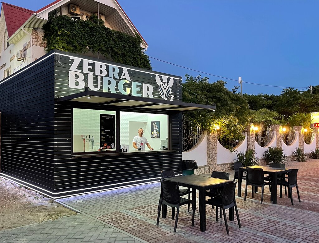 Fast food Zebra Burger, Kırım Cumhuriyeti, foto