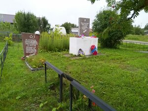 Братская могила (Republic of Karelia, Olonetskiy rayon, selo Mikhaylovskoye, Novaya ulitsa), anıt, heykel  Karelya Cumhuriyeti'nden