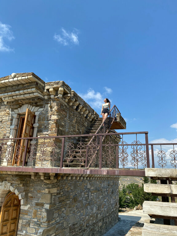 Konuk evi Fortress on Meganom, Kırım Cumhuriyeti, foto