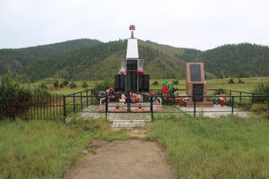 Воинам-землякам, погибшим на фронтах Великой Отечественной войны (Republic of Buryatia, Tarbagatayskiy rayon, munitsipalnoye obrazovaniye Verkhnezhirimskoye, selo Verkhniy Zhirim), anıt, heykel  Buriatya'dan
