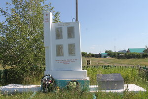 Воинам, павшим в годы Великой Отечественной войны (Samara Region, Neftegorskiy rayon, selskoye poseleniye Utyovka, posyolok Peschany Dol), anıt, heykel  Samarskaya oblastından