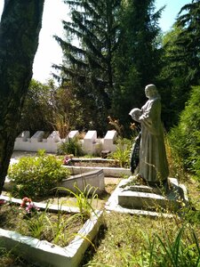 Братская могила воинов Великой Отечественной войны (Oryol Region, Novoderevenkovskiy rayon, Surovskoye selskoye poseleniye, derevnya Kuleshi), anıt, heykel  Orlovskaya oblastından