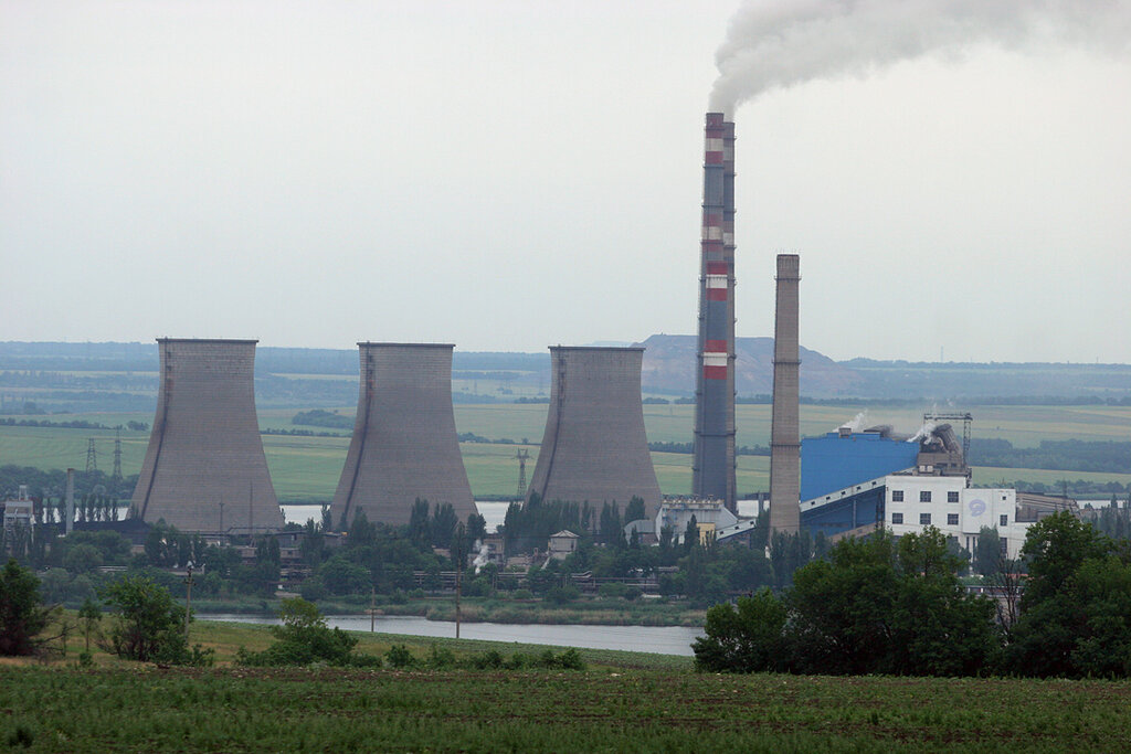 Elektrik santrali Старобешевская ТЭС, Donetsk Bölgesi, foto