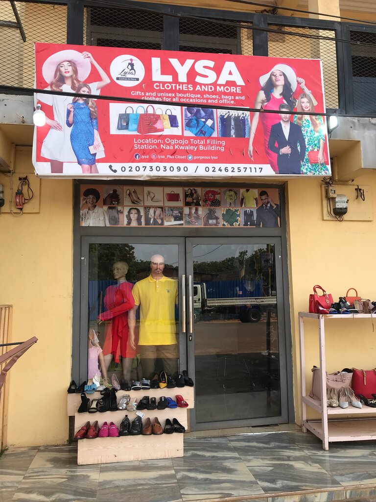 Giyim mağazası Lysa Shop, Naa Kwaley Plaza -Ogbojo, Dünya, foto
