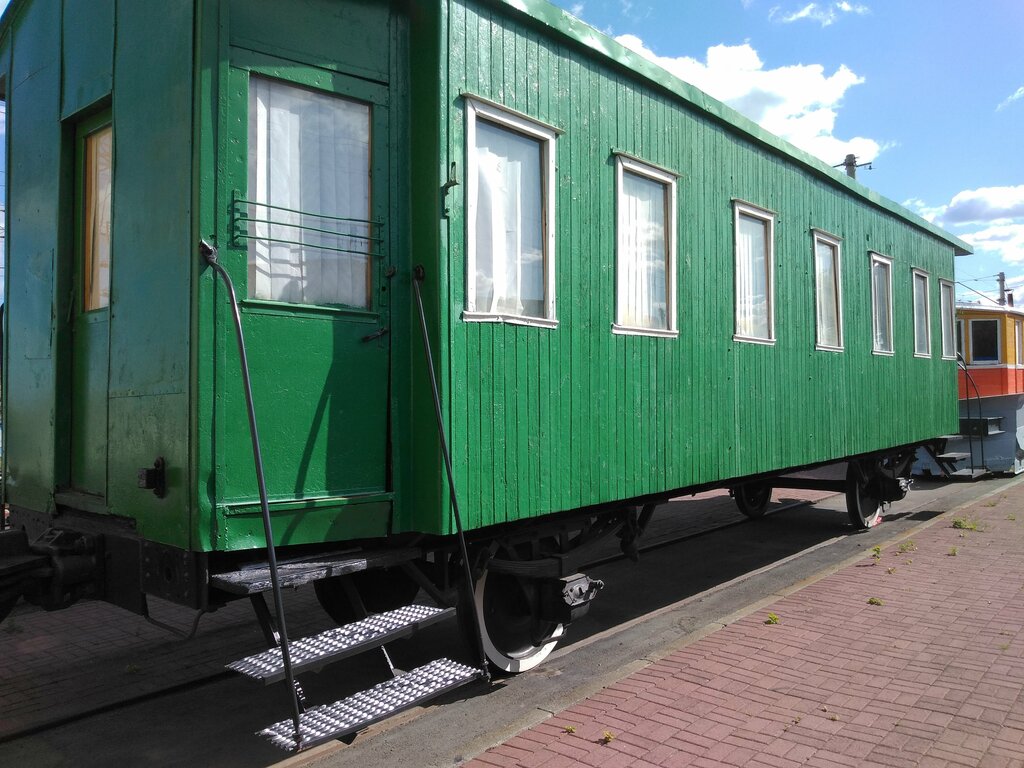 Teknoloji anıtı Пассажирский деревянный вагон 1913 года, Çeliabinsk, foto