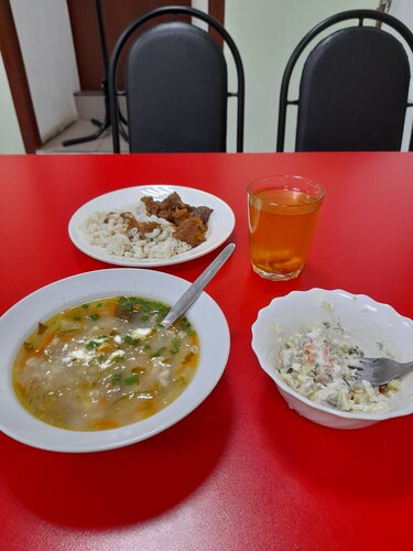 Kantin, yemekhane Russian food, Kulebaki, foto