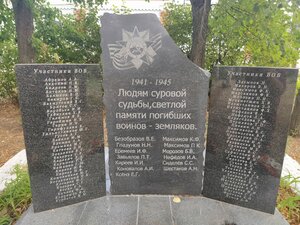 Землякам, погибшим в годы Великой Отечественной войны 1941-1945 гг. (Privokzalnaya ulitsa No:28, stantsiya Asekeyevo), anıt, heykel  Orenburgskaya oblastından