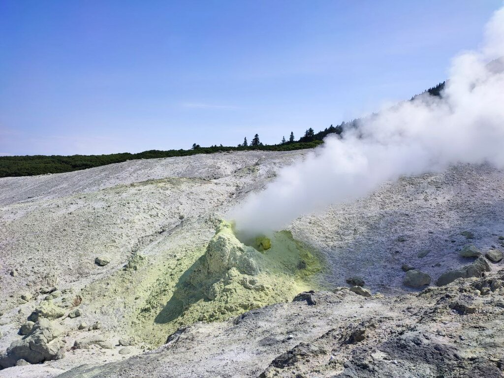 Volkan Вулкан Менделеева 887 метров, Sahalin Bölgesi, foto