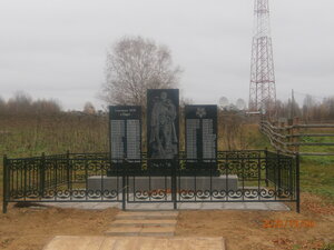 Обелиск воинам-землякам, погибшим в годы Великой Отечественной войны (Komi Republic, munitsipalny rayon Ust-Kulomskiy, munitsipalnoye obrazovaniye Parch, selo Parch), anıt, heykel  Komi'den