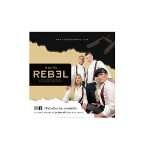 Rebel Barbers (Antioquia, Municipio de Medellín, El Poblado, Barrio de La Florida, Carrera 39, 8-58), kuaförler  Medellin'den