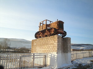 Памятник покорителям целины (Republic of Khakassia, Shirinskiy rayon, selo Dzhirim, ulitsa Krivtsova), anıt, heykel  Hakasya'dan