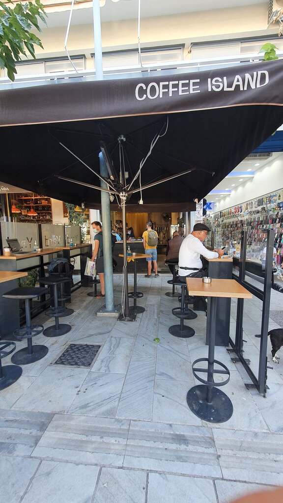 Kahve dükkanları Coffee Island, Atina, foto
