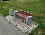 Bench (Leningrad Region, Vsevolozhckiy DIstrict, Zanevskoye gorodskoye poseleniye, Kudrovo, park Okkervil), bank