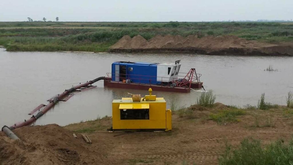 Endüstriyel mineraller Ust-Donetsk sand, Rostovskaya oblastı, foto