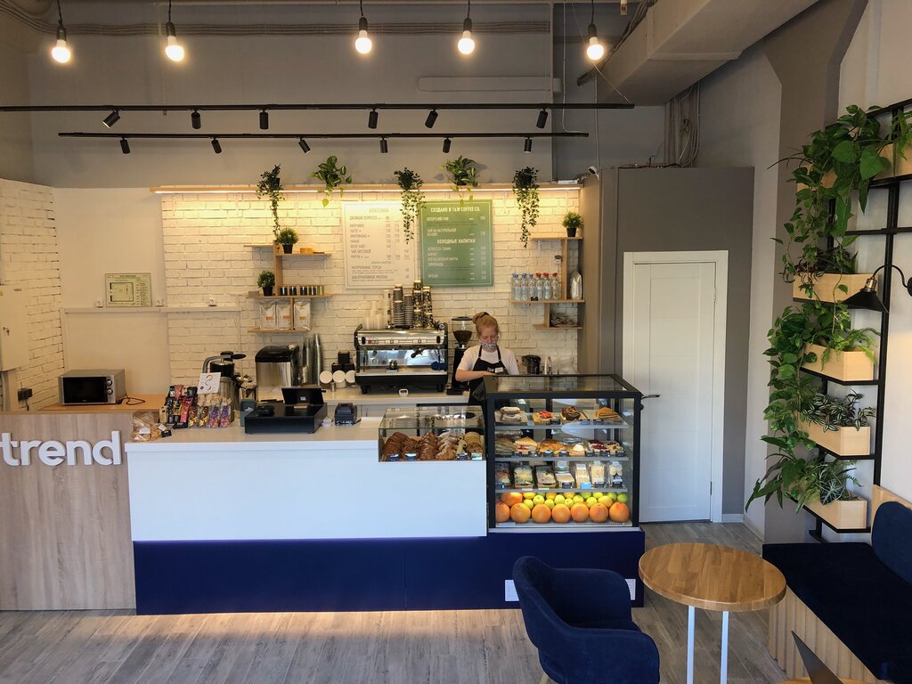 Kahve dükkanları Take and Wake Coffee Co, Moskova, foto