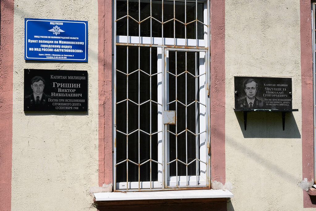 Anıt levhası, anıt taş Капитан милиции В.Н. Гришин, Mamonovo, foto