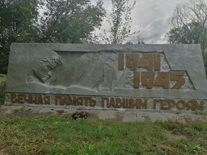 Погибшим в годы Великой Отечественной войны (Altai Territory, Ust-Kalmanskiy rayon, selo Novokalmanka, Tsentralnaya ulitsa), anıt, heykel  Altayski krayından