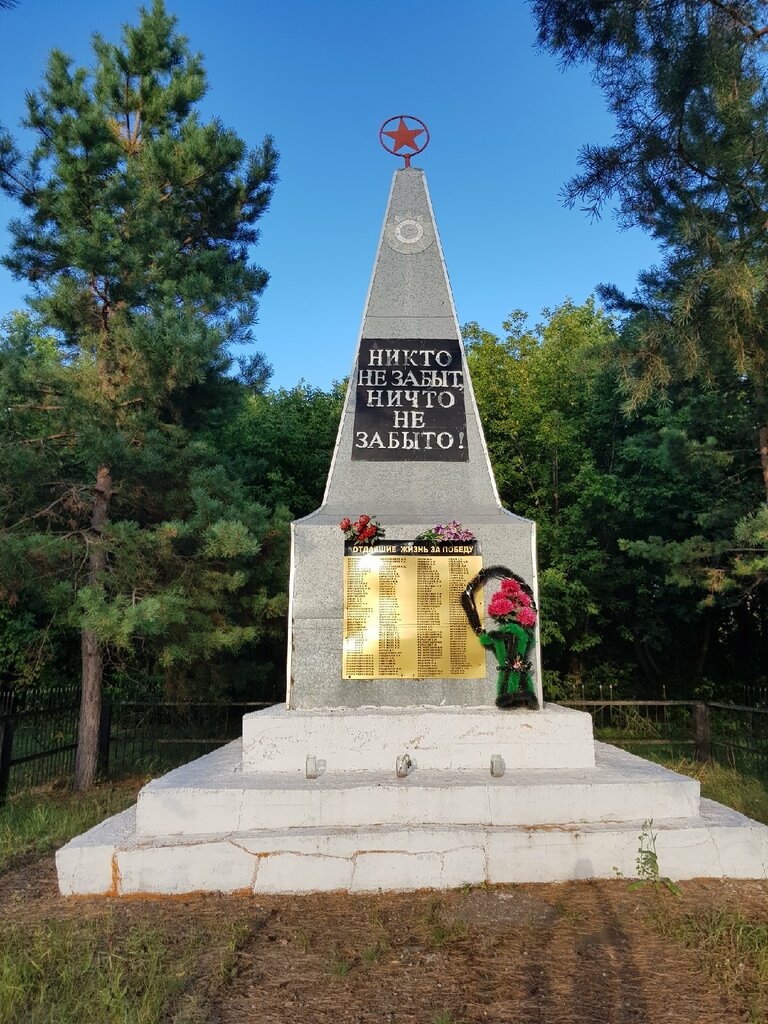 Anıt, heykel Обелиск воинам-землякам, павшим в годы Великой Отечественной войны, Orenburgskaya oblastı, foto