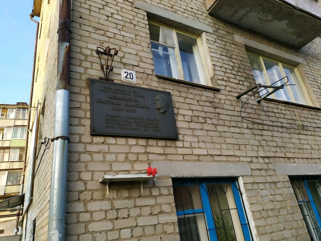 Anıt levhası, anıt taş Мельникову Анатолию Ивановичу, Kirov, foto
