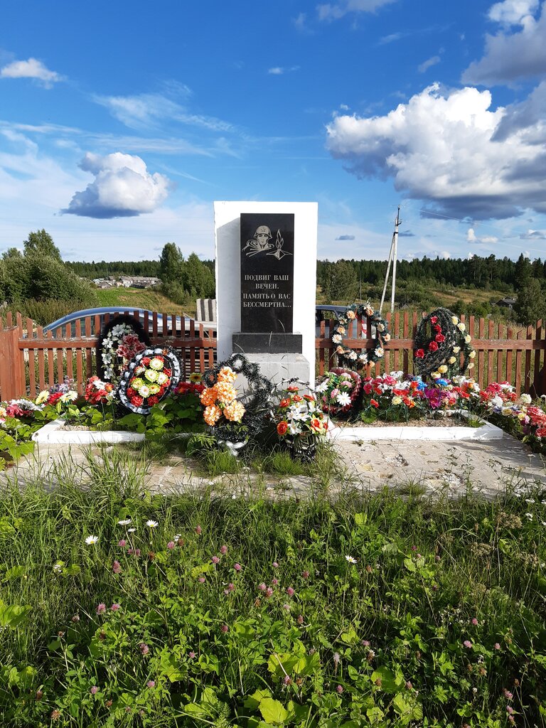 Anıt, heykel Воинам-землякам, Arhangelskaya oblastı, foto