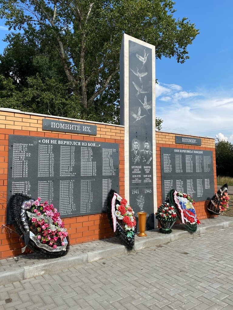 Anıt, heykel Помните их потомки, Voronejskaya oblastı, foto