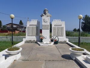 Участникам Великой Отечественной войны (Khanty-Mansi Autonomous Area, Kondinskiy rayon, selskoye poseleniye Leushi, selo Leushi), anıt, heykel  Hantı‑Mansi Özerk Okrugu'ndan