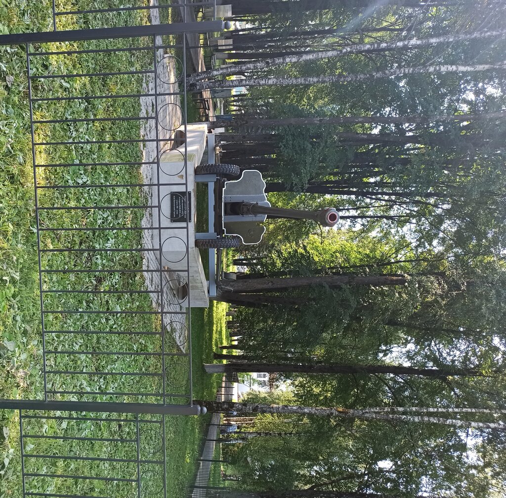 Teknoloji anıtı Дивизионная пушка ЗИС-Д-44 - воинам-артиллеристам, погибшим в годы Великой Отечественной войны, Vologodskaya oblastı, foto