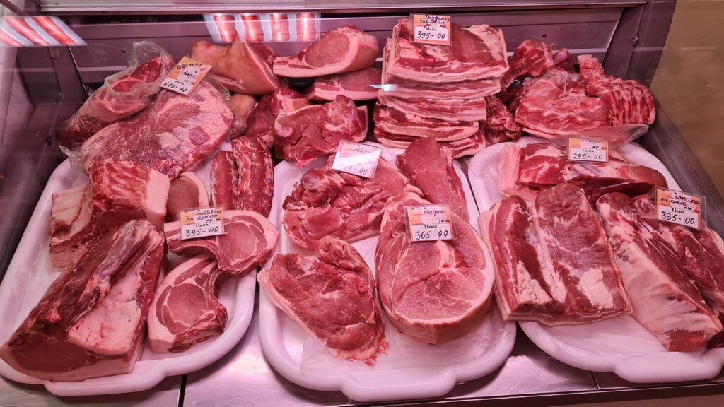 Kasap, şarküteri Парное мясо, Moskova ve Moskovskaya oblastı, foto