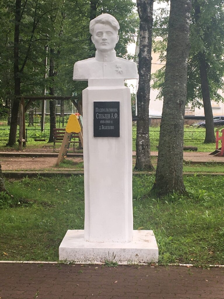 Anıt, heykel Бюст А.Ф. Стеблева, Vologodskaya oblastı, foto
