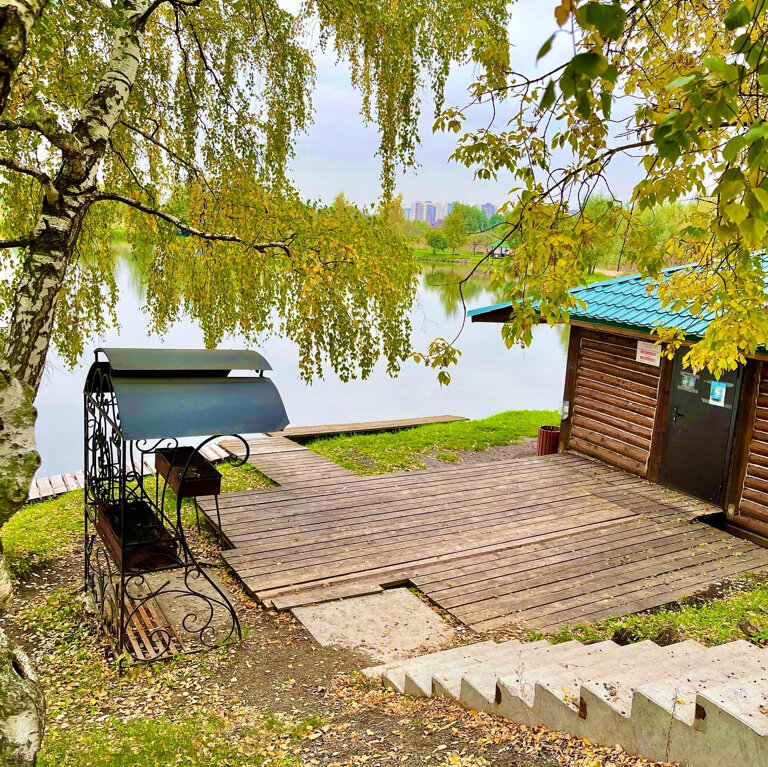 Avcılar ve balıkçılar Беседка с мангалом у озера зима-лето, Moskova ve Moskovskaya oblastı, foto