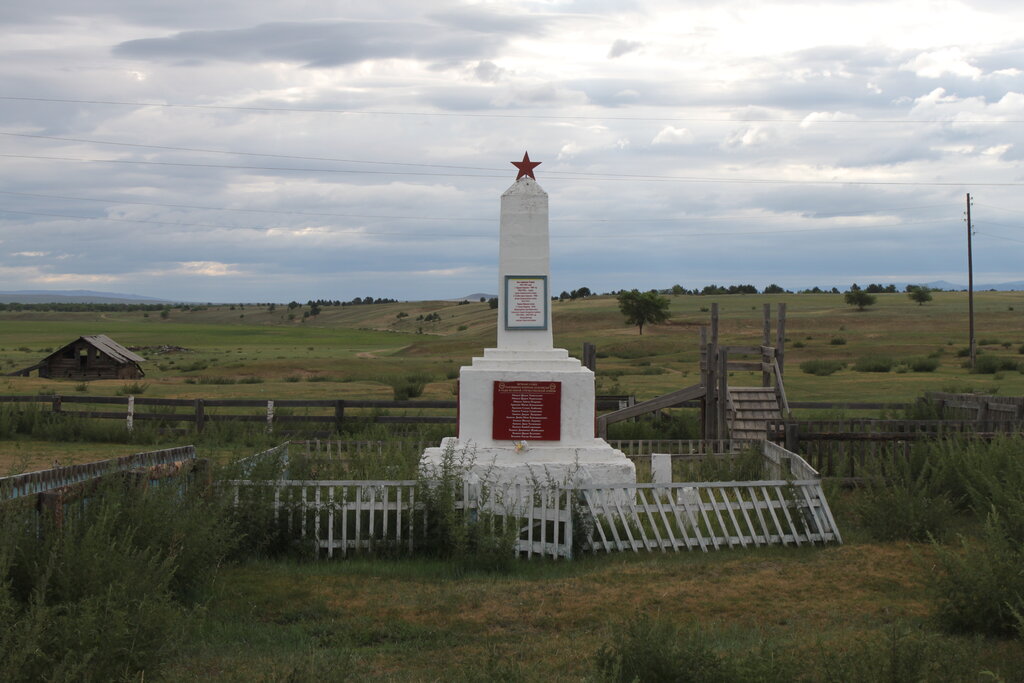 Anıt, heykel Памятник воинам Великой Отечественной войны, Buriatya, foto
