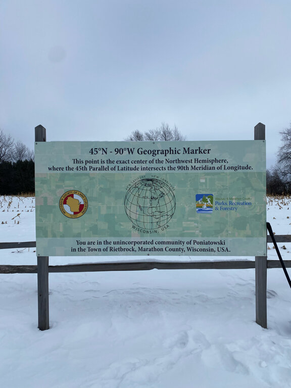 Kültür ve eğlence parkları 45 × 90 Geographical Marker, Wisconsin Eyaleti, foto