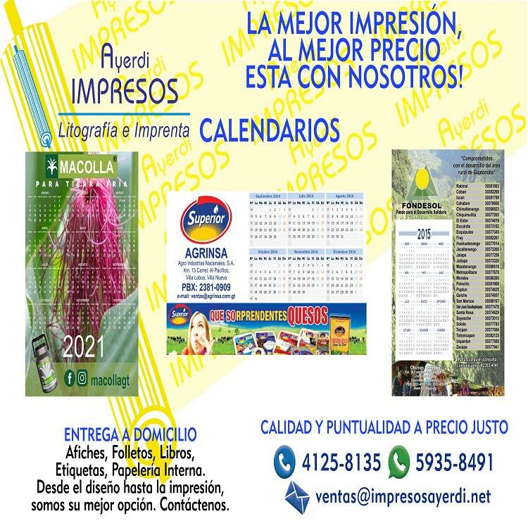 Baskı hizmetleri Ayerdi Impresos, Guatemala, foto