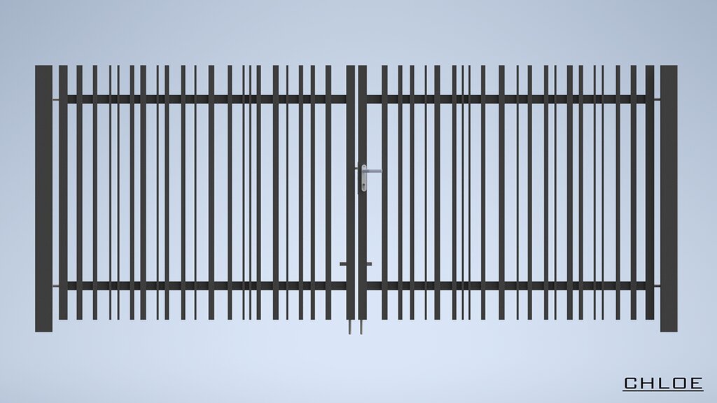 Çitler, parmaklıklar Gateway Poorten, Doğu Flandre, foto