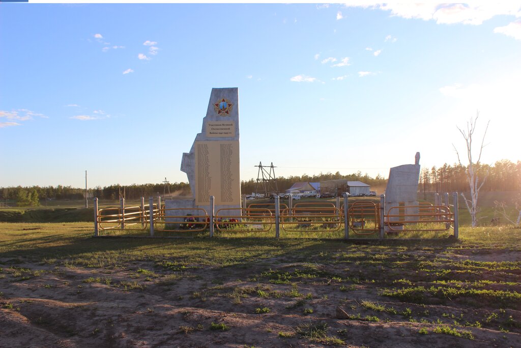 Anıt, heykel Воинам-землякам, участникам Великой Отечественной войны 1941-1945 гг., Saha Cumhuriyeti (Yakutistan), foto