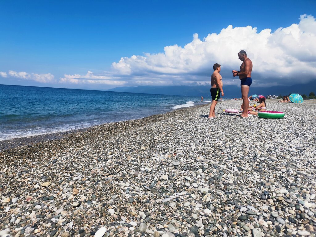 Resort oteller, tesisler Lukomorye, Gagra Bölgesi, foto