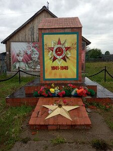 Воинам, павшим в годы Великой Отечественной войны (Irkutsk Region, Chunskiy munitsipalny okrug, posyolok Novochunka), anıt, heykel  İrkutskaya oblastından