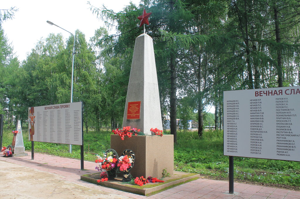 Anıt, heykel Воинам-землякам, Arhangelskaya oblastı, foto