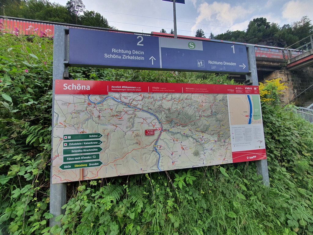 Tren istasyonu Schöna, Saksonya, foto