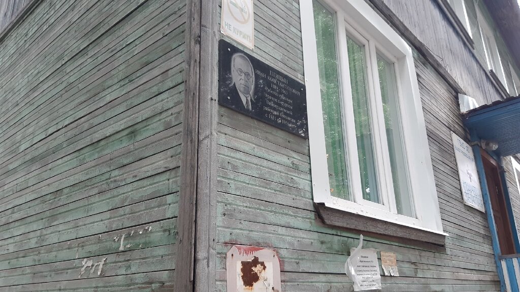 Anıt levhası, anıt taş И.К. Птицыну, Arhangelskaya oblastı, foto