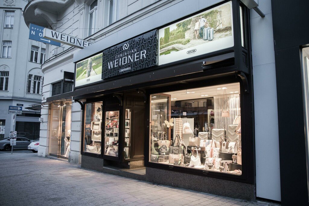 Giyim mağazası Lederwarenhandel Weidner GmbH, Viyana, foto