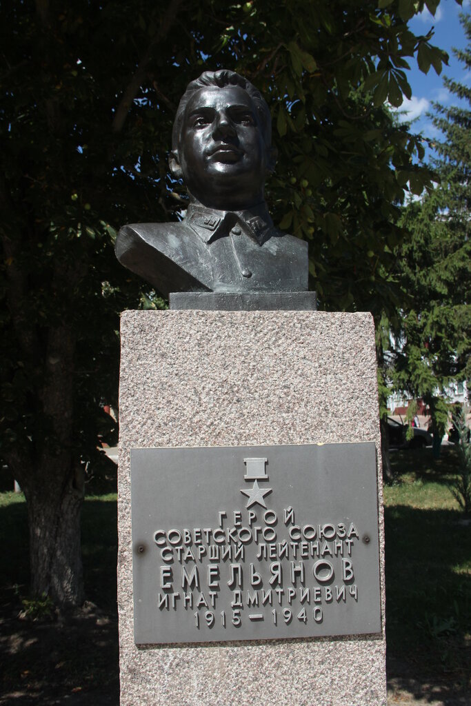 Anıt, heykel Бюст Героя Советского Союза Емельянова Игнатия Дмитриевича, Valuyki, foto