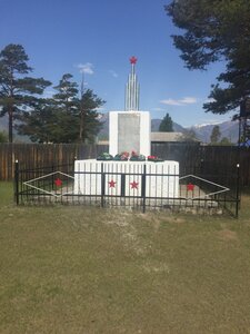Воинам-землякам, павшим на фронтах Великой Отечественной войны (Republic of Buryatia, Kurumkanskiy rayon, ulus Alla), anıt, heykel  Buriatya'dan