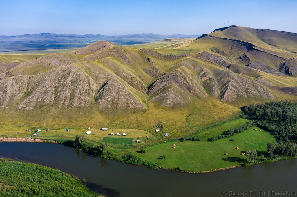 Dağ zirvesi Гора Уйтаг, Hakasya, foto