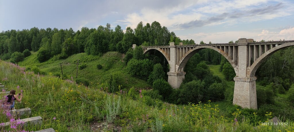 Turistik yerler Viaduct Bartym, Permski krayı, foto