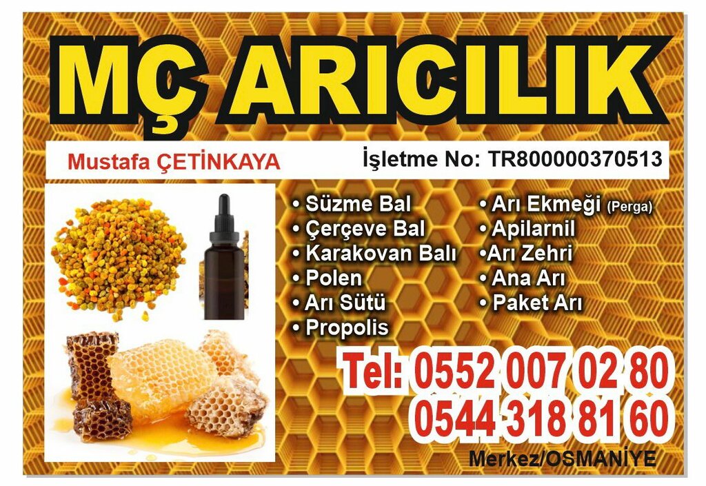Bal ve arıcılık firmaları Mç Arıcılık, Osmaniye, foto