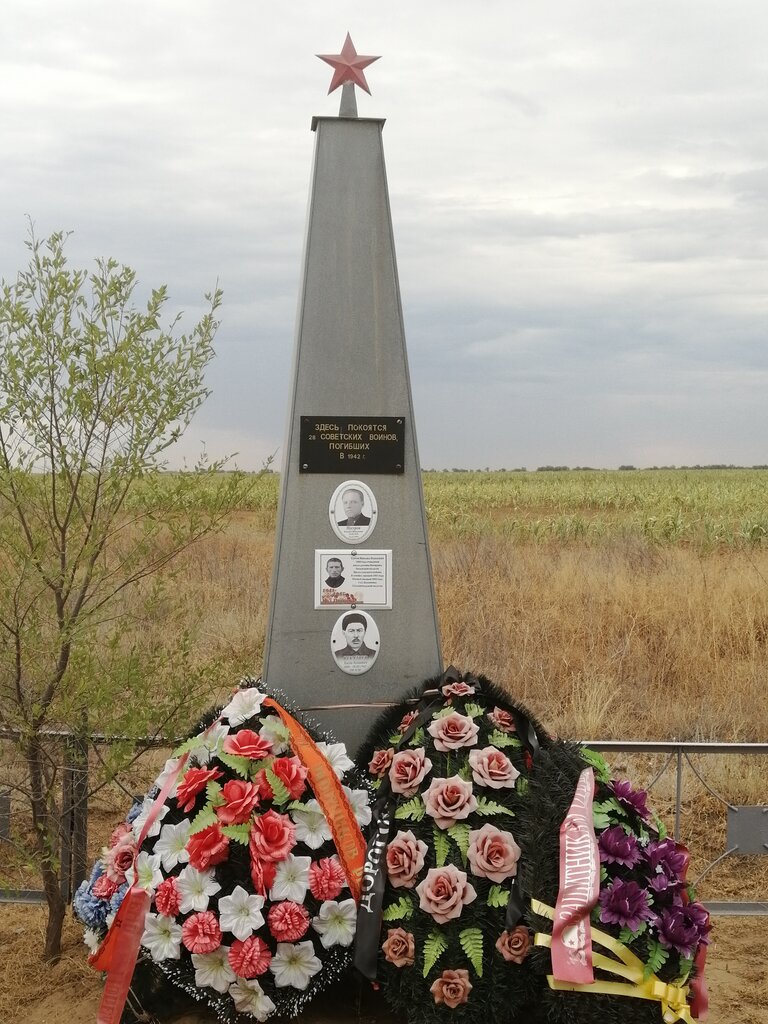 Anıt, heykel Братская могила, Volgogradskaya oblastı, foto