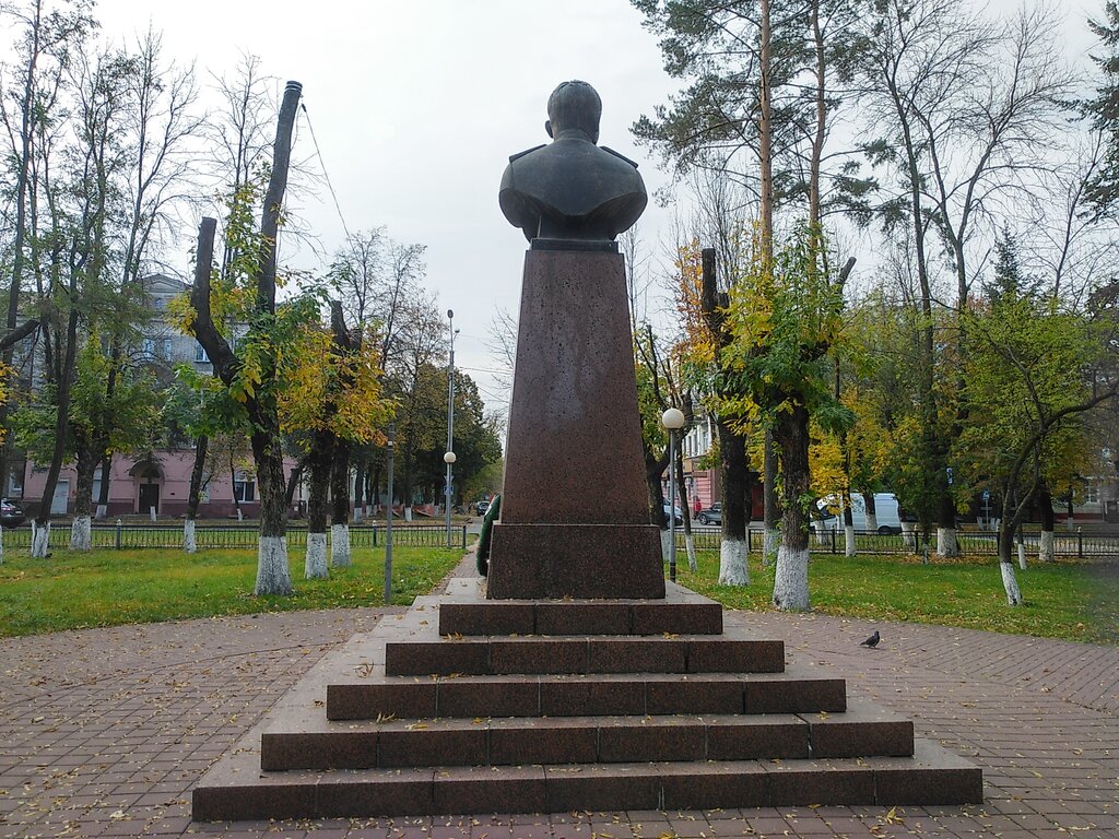Anıt, heykel Бюст дважды Героя Советского Союза П.М. Камозина, Briansk, foto