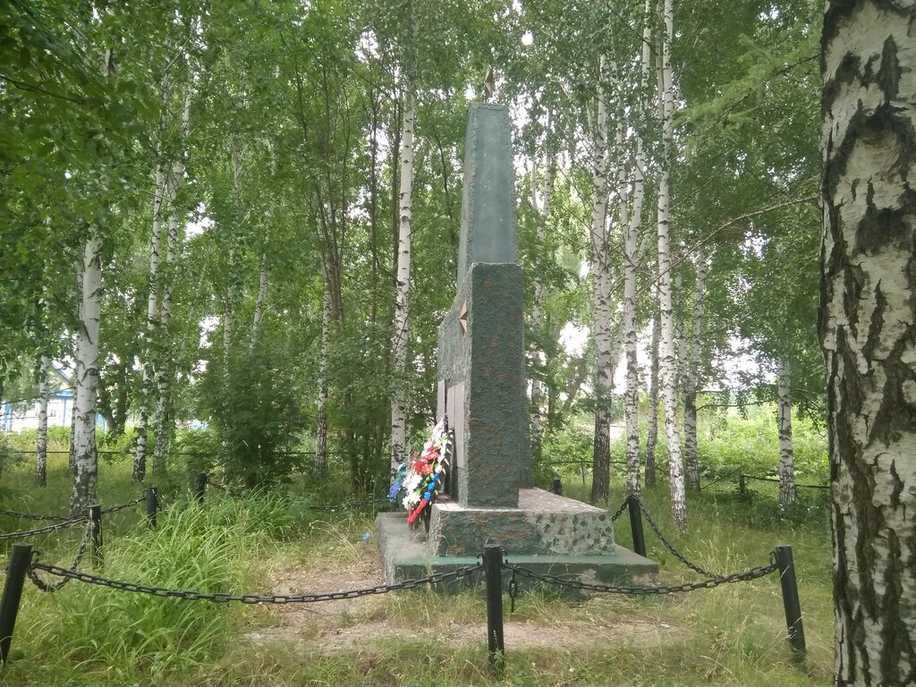 Anıt, heykel Памятник-стела Погибшим односельчанам в годы Великой Отечественной войны, Kirovskaya oblastı, foto